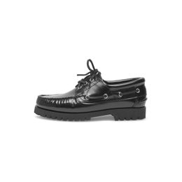 Henry Stevens Damen Bootsschuh "Morgan W DS", Gr. 42, schwarz, Kalbsleder, Schuhe