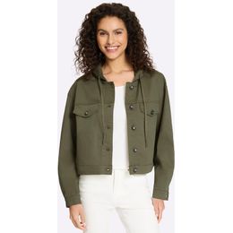 Heine Damen Jeansblazer "Jeans-Jacke"khaki, Gr. 50, 63% Baumwolle, 35% Lyocell, 2% Elasthan, Blazer