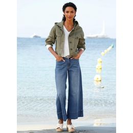 Heine Damen Jeansblazer "Jeans-Jacke"khaki, Gr. 48, 63% Baumwolle, 35% Lyocell, 2% Elasthan, Blazer