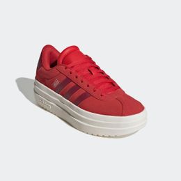 M&auml;dchen Plateausneaker "VL COURT BOLD", adidas Sportswear, Gr. 40, wei&szlig;, Leder, Synthetik, Schuhe, Design auf den Spuren des adidas Gazelle Bold, f&uuml;r