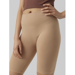 V&eacute;ro Moda VERO MODA Damen Radlerhose "VMJACKIE SHORTS SEAMLESS GA NOOS", braun, Gr. S, unifarben, Jersey, Obermaterial: 77% Nylon, 16% Polyamid, 7% Elasthan,