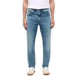 Mustang Herren Tapered-fit-Jeans "Herren Style Denver Tapered", blau, Gr. 34, unifarben, Denim/Jeans, 99% Baumwolle, 1% Elasthan, Jeans