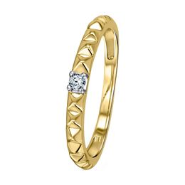 ONE ELEMENT Damen Diamantring "0,04 ct Diamant Brillant Ring aus 585 Gelbgold", 60, 0,04 mit Diamant, Diamanten Gelbgold 585 Goldgold, Diamanten,