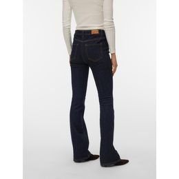 V&eacute;ro Moda VERO MODA Damen Bootcut-Jeans "VMFLASH MR FLARED JEANS LI3190 NOOS", blau, Gr. XL, unifarben, Denim/Jeans, Obermaterial: 91% Baumwolle, 7%