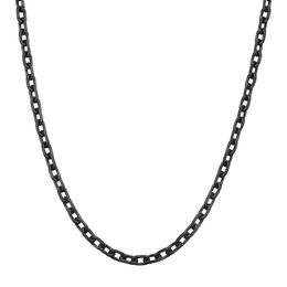 True Rebels Herren Kette mit Anh&auml;nger "TR301", 60cm, Edelstahl, schwarz, Edelstahl, Halsketten