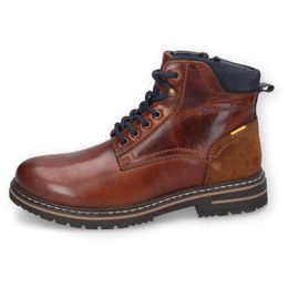 Camel Active Herren Schn&uuml;rboots, Gr. 42, braun, Leder, used, Basic, Schuhe, Winterboots, Stiefel mit Rei&szlig;verschluss