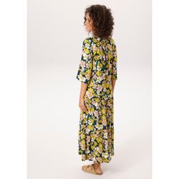 Aniston CASUAL Damen Sommerkleiddunkelgr&uuml;n, mais, rosa, wei&szlig;, Gr. 46, bedruckt, gebl&uuml;mt, Web, Obermaterial: 100% Viskose, Kleider, mit farbenfrohen