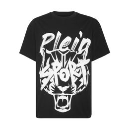 Plein Sport Herren T-Shirt "Rundhals-T-Shirt", schwarz, Gr. S, Obermaterial: 100% Baumwolle, Shirts