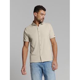 NO EXCESS Herren Langarmhemd "NO EXCESS Jersey-Hemd", beige, Gr. XL, 94% Baumwolle, 6% Elasthan, Hemden