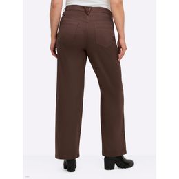 sheego Damen Funktionshoseschoko, Gr. 54, unifarben, 98% Baumwolle, 2% Elasthan, Hosen