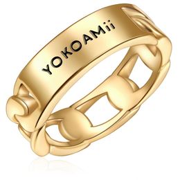 YOKOAMII Damen Fingerring "Y144", 54, Metall, 2,2mm, gelb, Metall, Fingerringe, Ring gelbgold