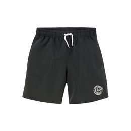 s.Oliver Kinder Badeshorts, schwarz, Gr. 146, Polyester, Badehosen, mit seitlichem Logodruck