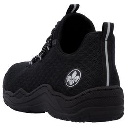 Rieker Damen Slip-On Sneaker, Gr. 41, schwarz, Synthetik, Textil, Schuhe, Outdoor Schuh, Schlupfschuh, Slipper mit praktischem Schnellverschluss