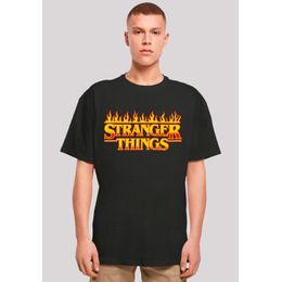 F4NT4STIC Damen T-Shirt "Stranger Things Fire Logo", schwarz, Gr. XXL, Obermaterial: 100% Baumwolle, Shirts, Premium Qualit&auml;t
