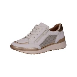 Caprice Damen Sneaker "Caprice Sneaker Leder/Textil", Gr. 37wei&szlig;, gold, Leder, Textil, Schuhe