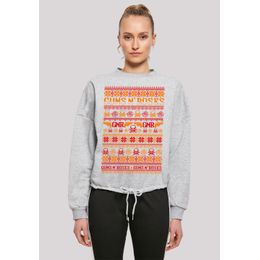 F4NT4STIC Damen Sweatshirt "Guns n' Roses Weihnachten Christmas", grau, Gr. S, Obermaterial: 65% Baumwolle, 35% Polyester, Sweatshirts,