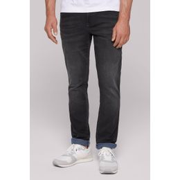CAMP DAVID Herren Regular-fit-Jeans, blau, Gr. 31, Abriebeffekte, Sweatware, Material: 68% Baumwolle, 16% Polyester, 14% Lyocell, 2% Elasthan,