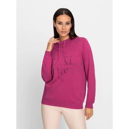 Heine Damen Strickpullover "Pullover", pink, Gr. 40, unifarben, 45% Viskose, 27% Baumwolle, 25% Polyamid, 3% Kaschmir, Pullover