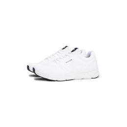 Tommy Hilfiger Herren Sneaker "MODERN COMFORT RUN KNIT", Gr. 42, wei&szlig;, Textil, unifarben mit Farbeinsatz, Schuhe, Freizeitschuh, Halbschuh, Schn&uuml;rer