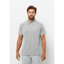 Jack Wolfskin Herren Poloshirt "PRELIGHT CHILL POLO M", grau, Gr. S, 1. OBERSTOFF: 87% POLYESTER, 13% ELASTHAN. Futter: 100% POLYESTER, Shirts