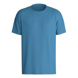Calida Herren T-Shirt "RMX Sleep Holiday", Gr. M, blau, Obermaterial: 100% Baumwolle, unifarben, Shirts, Baumwolle, basic, unifarben, bequem,