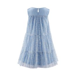 happy girls M&auml;dchen Sommerkleid "M&auml;dchenkleid"light blau, Gr. 122, Stoff, 100% Polyester, Kleider