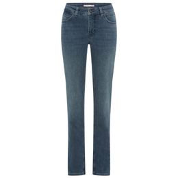 MAC Damen Stretch-Jeans "Melanie", blau, Gr. 38, Denim/Jeans, Obermaterial: 70% Baumwolle, 17% Polyester, 11% Lyocell, 2% Elasthan, Jeans, Gerade