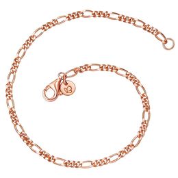 Glanzst&uuml;cke M&uuml;nchen Damen Panzerarmband "GSM836", 19, Silber 925 (Sterlingsilber)ros&eacute;gold, GLANZST&Uuml;CKE M&Uuml;NCHEN, Silber 925 (Sterlingsilber), Armb&auml;nder, aus Sterling