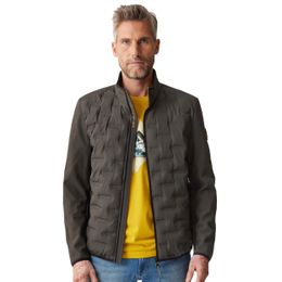 Casamoda Herren Langjacke "Casamoda Materialmixjacke uni", gr&uuml;n, Gr. L, 100% Polyester, Jacken