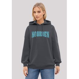 F4NT4STIC Damen Kapuzenpullover "Oversized Shirt Knut & Jan Noorden Collegiate"off schwarz, Gr. M, Obermaterial: 80% Baumwolle, 20% Polyester,
