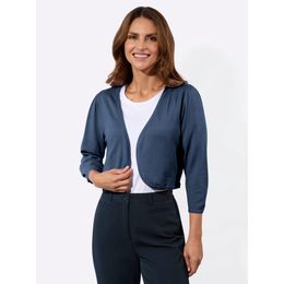 Lady Damen Bolerodunkelblau, Gr. 40, unifarben, 50% Viskose, 28% Polyester, 22% Polyamid, Strickjacken