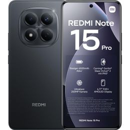 Xiaomi Smartphone "Redmi Note 15 Pro 8+256", Energieeffizienz: B (A-G), schwarz, 256 GB, Mobiltelefone