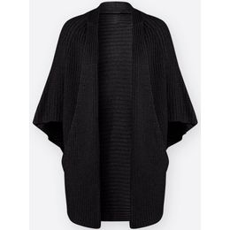 Classic Basics Damen Strickjacke, schwarz, Gr. 1, unifarben, 100% Polyacryl, Strickjacken