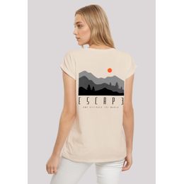T-Shirt F4NT4STIC "Discover the World Forest", Damen, Gr. L, wei&szlig; (sandwei&szlig;), Obermaterial: 100% Baumwolle, regular fit, Rundhals, ohne B&uuml;ndchen, Shirts T-Shirt, Discover the World