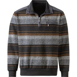 Marco Donati Herren Sweatshirt anthrazit-camel-meliert Gr&ouml;&szlig;e 44/46