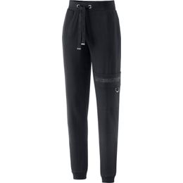 CR&Eacute;ATION L Damen Jogg Pants mit Ripp-Abschl&uuml;ssen schwarz Gr&ouml;&szlig;e 38