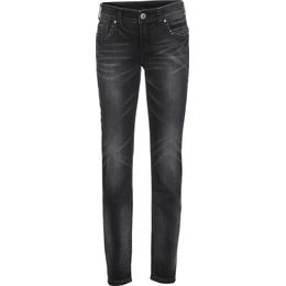 Heine Damen R&ouml;hrenjeans mit Stickerei black stone Gr&ouml;&szlig;e 17