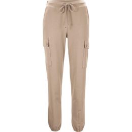 Heine Damen Jogg Pants mit aufgesetzten Taschen beige Gr&ouml;&szlig;e 40