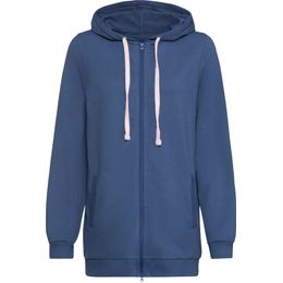 CR&Eacute;ATION L Damen Shirtjacke in langer Form jeansblau Gr&ouml;&szlig;e 36