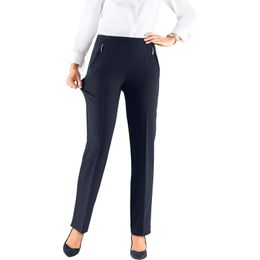 Damen Schlupfhose mit B&uuml;gelfalten marine Gr&ouml;&szlig;e 24
