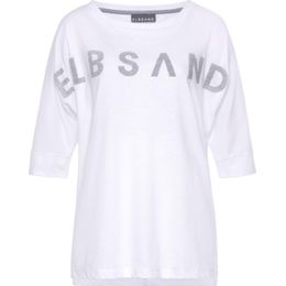 ELBSAND Damen 3/4-Arm-Shirt wei&szlig; Gr&ouml;&szlig;e L (40)