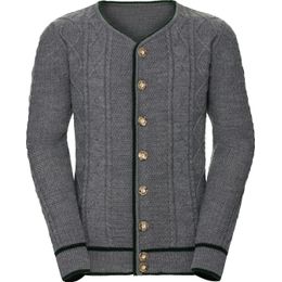 Marco Donati Herren Strickjacke grau-meliert Gr&ouml;&szlig;e 52