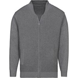 Marco Donati Herren Strickjacke grau-meliert Gr&ouml;&szlig;e 60/62