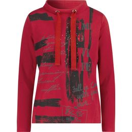 CR&Eacute;ATION L Damen Sweatshirt mit grafischem Druck rot Gr&ouml;&szlig;e 40