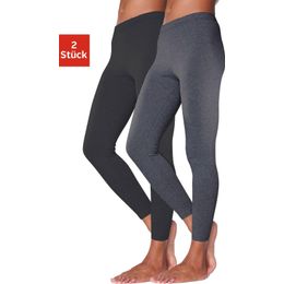 Damen Leggings anthrazit-meliert, schwarz Gr&ouml;&szlig;e 48/50