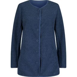 CR&Eacute;ATION L Damen Fleecejacke in Teddy-Qualit&auml;t jeansblau Gr&ouml;&szlig;e 38