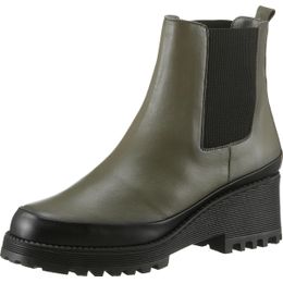 Heine Damen Stiefelette khaki-schwarz Gr&ouml;&szlig;e 39