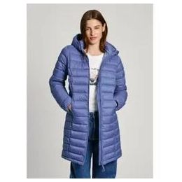 Pepe Jeans f&uuml;r Damen. PL402442 Ammy Lange Jacke blau (S), L&auml;ssig, Polyamid