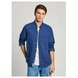 Pepe Jeans f&uuml;r Herren. PM308859 Albar blaues Hemd (XXL), L&auml;ssig, Baumwolle, Langarm