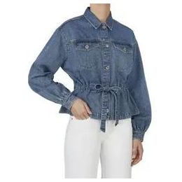 Pepe Jeans f&uuml;r Damen. PL402567 Cintha Jacke blau (M), L&auml;ssig, Baumwolle